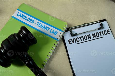 Concept Of Eviction Notice On Document Form And Book Landlord Tenant