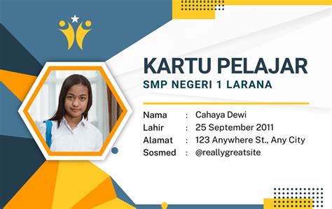 Menyesuaikan 48 Kartu Identitas Murid Template Secara Online Canva
