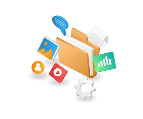 Premium Vector Lots Of Data Out Of Folder