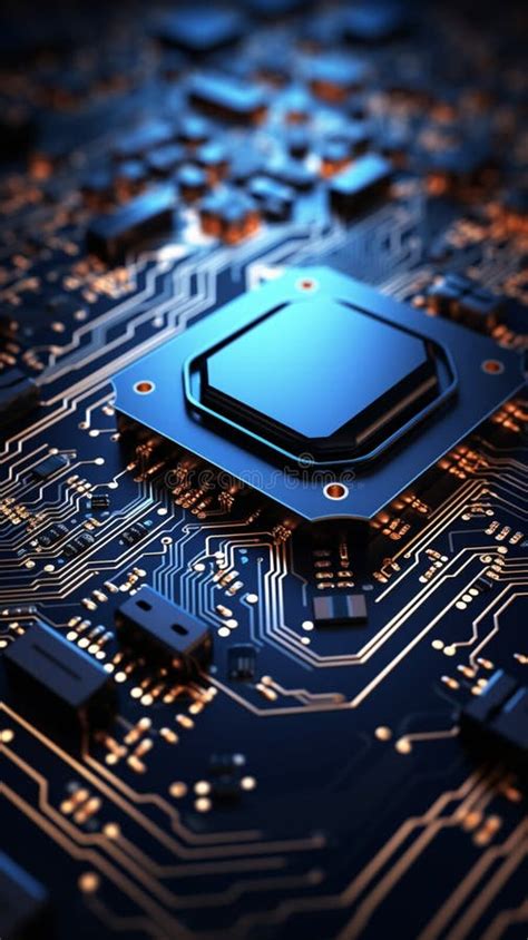 3drendering Circuit Board Background Intricate Connections In Technology Display Stock