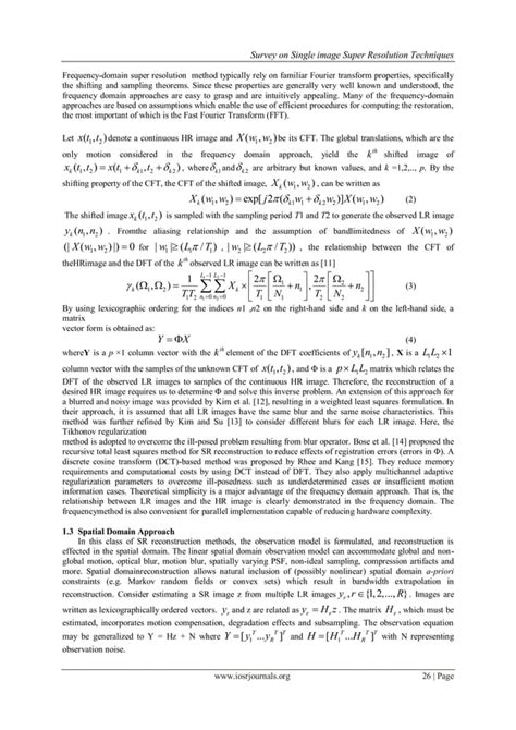 Survey On Single Image Super Resolution Techniques Pdf