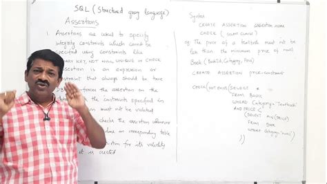 Assertions In Dbms Youtube