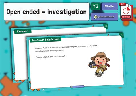 Year 3 Multiplication And Division Part 2 Open Ended Investigation Grammarsaurus