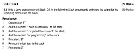 Solved Question 441 ﻿write A Java Program Named Stackq4