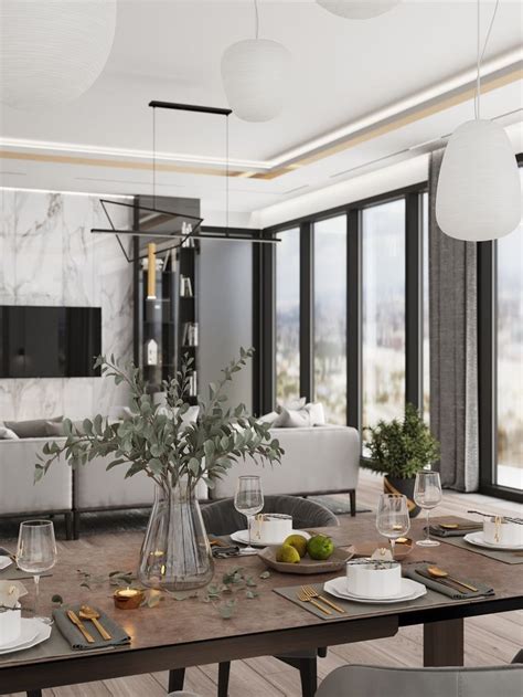 Дизайн квартиры в башне ОКО в Москва Сити на 60 м этаже Студия дизайна Gm Interior Дизайн