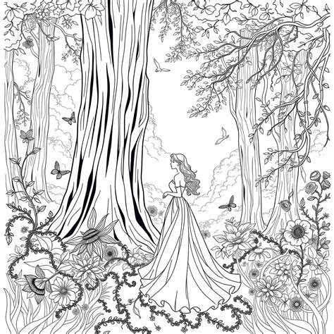 Best Fairy Tale Maiden Coloring Pages Free Printable Pdf