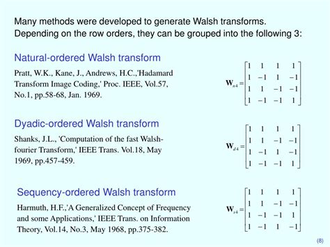 Ppt Walsh Transform Powerpoint Presentation Free Download Id1241240