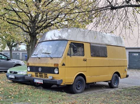 Classic Old Veteran Vintage Car Small Delivery Van Yellow Camper