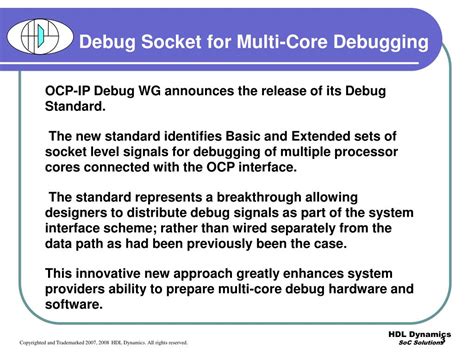 ppt ocp ip debug status and plans powerpoint presentation free