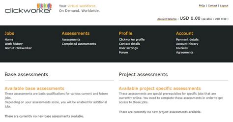 clickworker no assessments workonline
