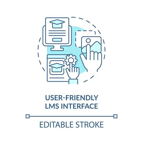 User Friendly LMS Interface Blue Concept Icon Learning Management System Feature Abstract Idea