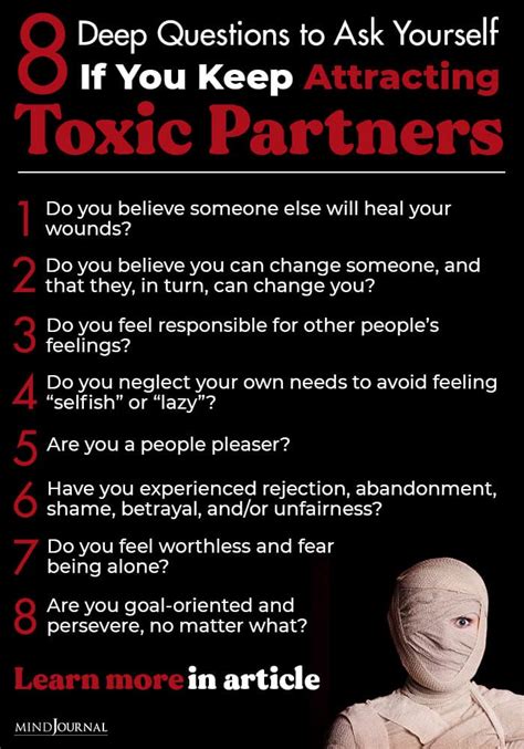 Why Do I Keep Attracting Toxic Partners 8 Deep Questions To Ask Yourself