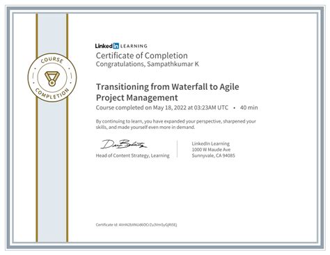 Sampathkumar K On Linkedin Certificate Of Completion