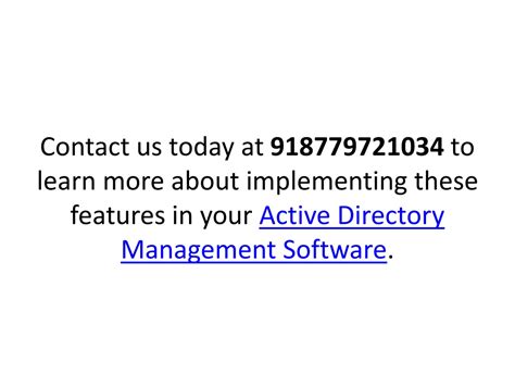 Ppt 5 Essential Features Of Active Directory Management Software For Modern It Teams