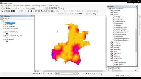 Tutorial Tools Euclidean Distance Dan Weighted Sum Arcmap 10 8 Youtube