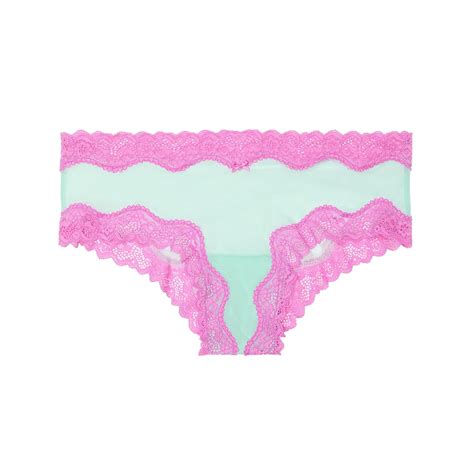Victorias Secret Tease Mesh Lace Trim Cheeky Panty Waterfall And New