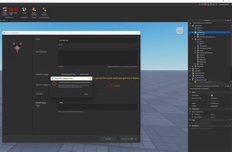 ugc hat error size too large platform usage support developer