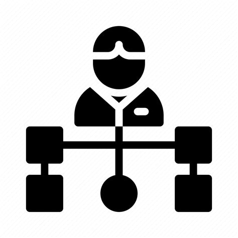 Organization Diagram Hierarchical Structure Hierarchy User Icon