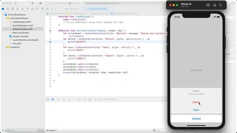 How To Add Action Sheet In Swift Using Uialertcontroller Xcode 12 Youtube