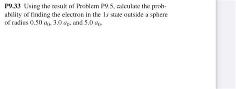 Solved P9 33 Using The Result Of Problem P9 5 Calculate The