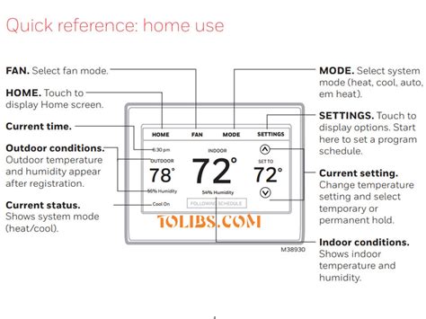 Color Touchscreen Programmable Thermostat Rth9585wf Smart Series