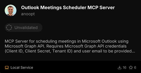 Outlook Meetings Scheduler Mcp Serve · Lobehub