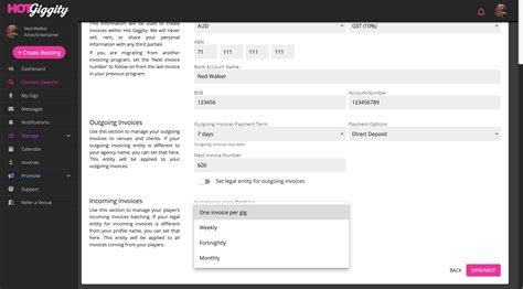 Managing Your Invoice Settings Free Invoicing App Hot Giggity Support Centre