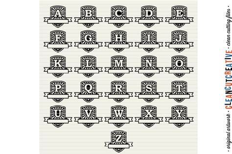 Retro Badge Monogram Font Dxf Eps Svg By Cleancutcreative Thehungryjpeg