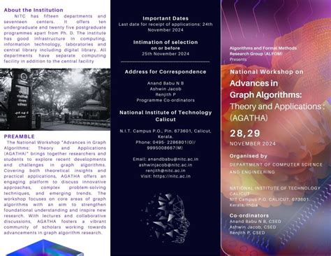 Workshop On Advances In Graph Algorithms Theory And Applications