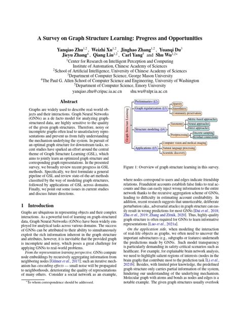 2022 Ijcai A Survey On Graph Structure Learning Progress And Opportunities Pdf