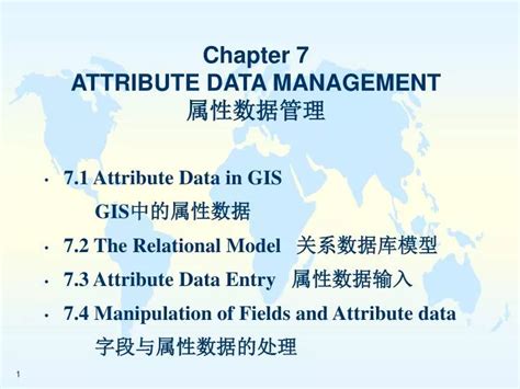 Ppt Chapter 7 Attribute Data Management 属性数据管理 Powerpoint Presentation Id5359615