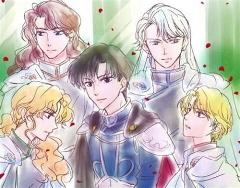 Sailor Moon Fan Art Endymion And The Four Generals Credit Goes To The Original Owner
