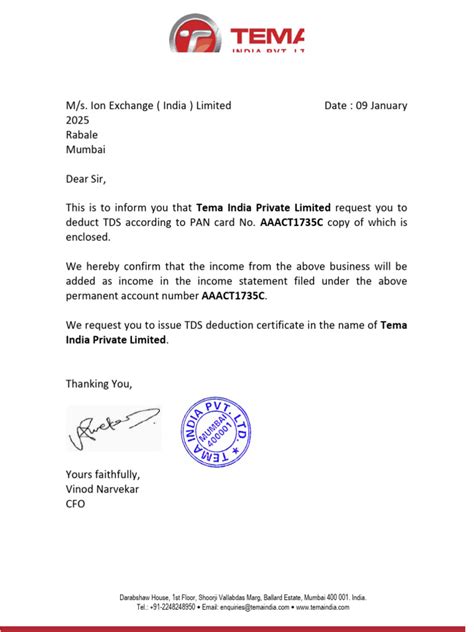 Declaration Form For Tds 1 Pdf