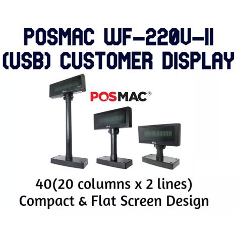 Posmac Customer Pole Pos Vfd Display Wf 220v Ii Shopee Malaysia