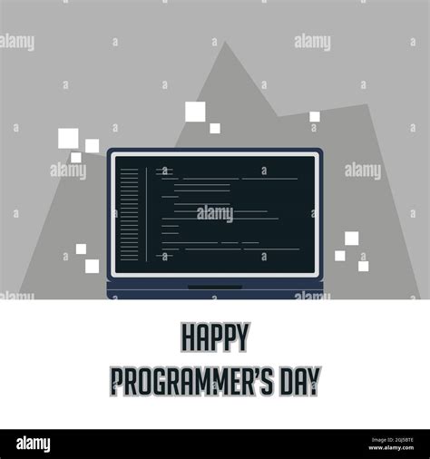 Happy Programmers Day Template Background Vector Illustration For Web