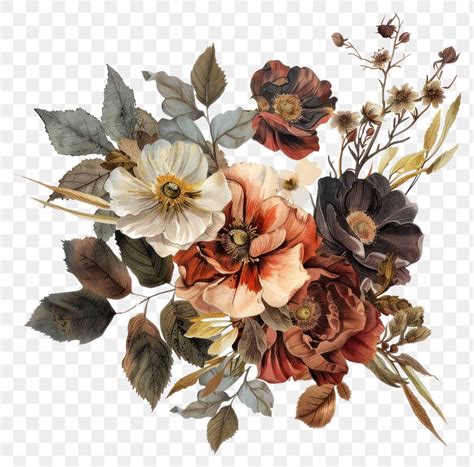 Png Dark Academia Inspired Flower Free Png Rawpixel