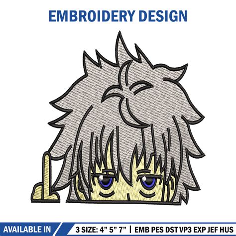Killua Bored Embroidery Design Hunter X Hunter Embroidery Inspire