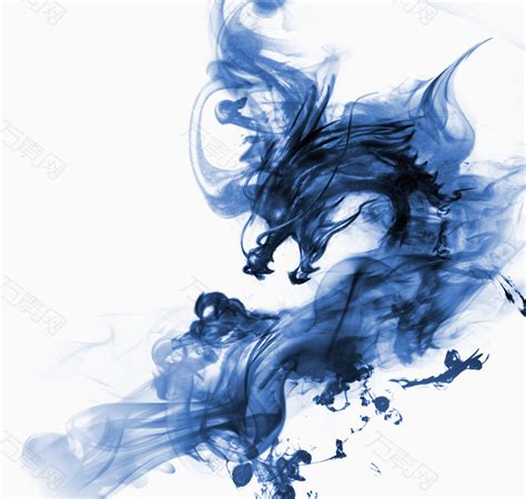 中式水墨龙png元素素材图片下载 万素网