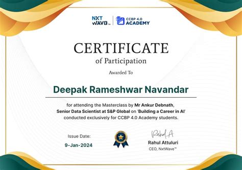 Deepak Navandar On Linkedin Nxtwave Nxtwaveccbp Rahulattuluri