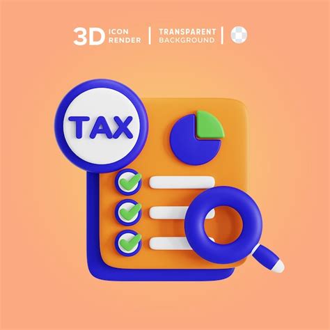 Premium Psd 3d Icon Tax Investigation Illustration