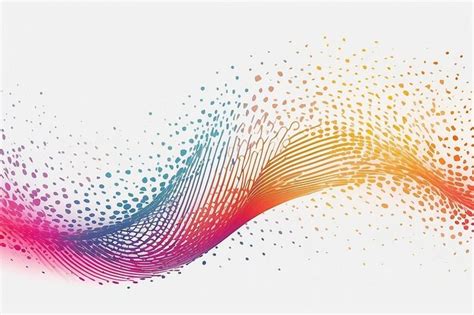 Premium Photo Flowing Dots Particles Wave Pattern Halftone Gradient Curve Shape Isolated On