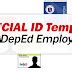 Official Identification Card Id Template For Deped Employees