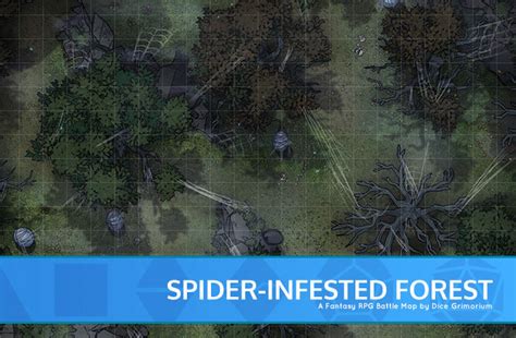 Spider Infested Forest D D Map For Roll And Tabletop Dice Grimorium
