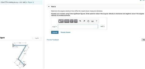 Solved If Link Cd Is Rotating At Wcd 35 Rads Figure 1