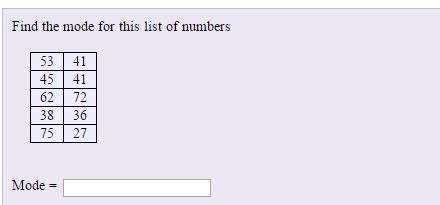 Solved Find The Mode For This List Of Numbers Mode Chegg Com