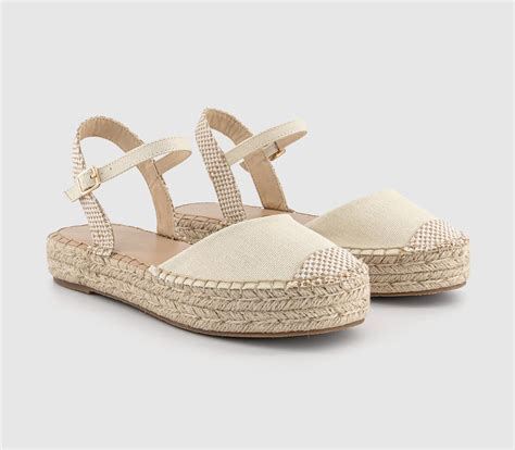 Office Sadie Closed Toe Flatform Espadrilles Natural Womens Sandals