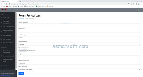 Download Aplikasi Pengajuan Kerja Sama Web Codeigniter