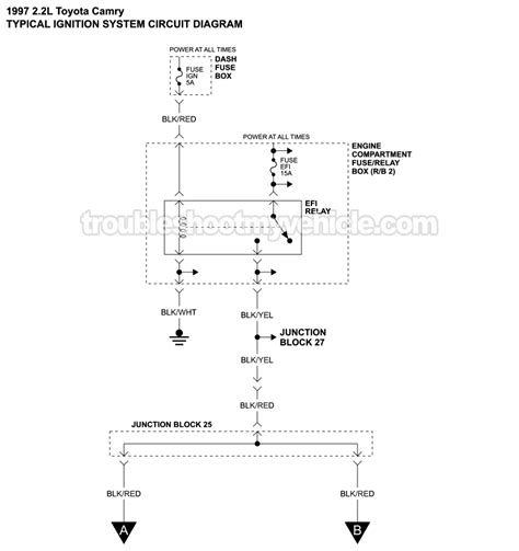 Ignition System Circuit Wiring Diagram 1997 22l Toyota Camry