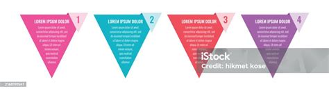 삼각형 인포그래픽 템플릿입니다 인터넷 웹 잡지 연간 보고서 정보 템플릿 Four Steps 비즈니스 인포그래픽 템플릿 개념에 대한 스톡 벡터 아트 및 기타 이미지 Istock