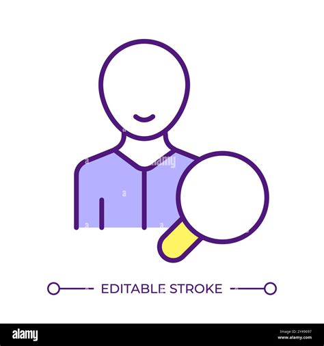 Searching Man Rgb Color Icon Stock Vector Image And Art Alamy